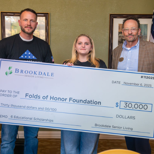Brookdale Senior Living Honors Veterans with Donation to Folds of Honor